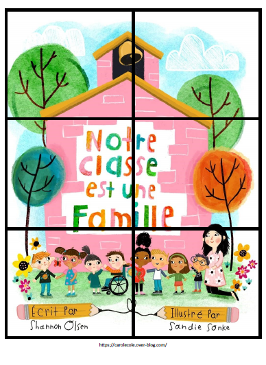 Puzzles couverture album "Notre classe est une famille" - Carolecole ...