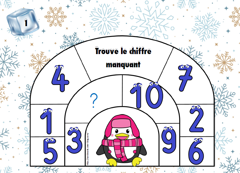 Le nombre mystère thème hiver - Carolecole.over-blog.com