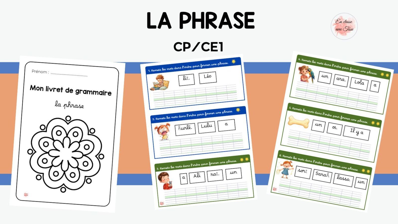 Mes petits livrets de grammaire/orthographe CP ( la phrase, le nom, les ...