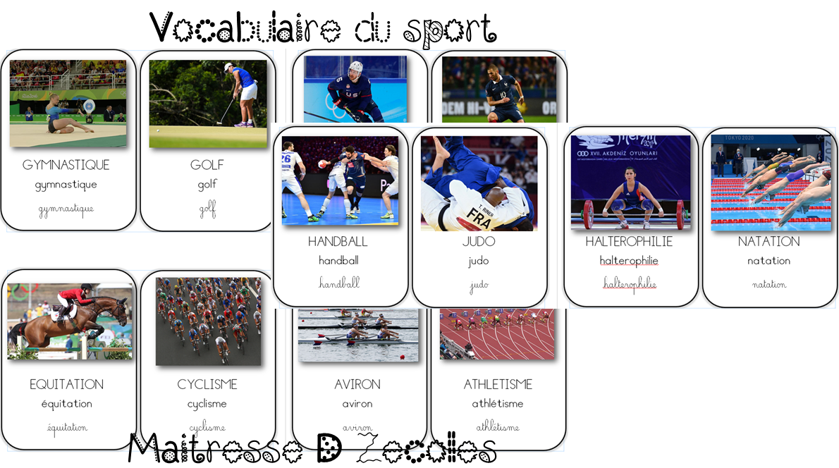 Les jeux olympiques : Vocabulaire des sports ! - Mes tresses D Zécolles