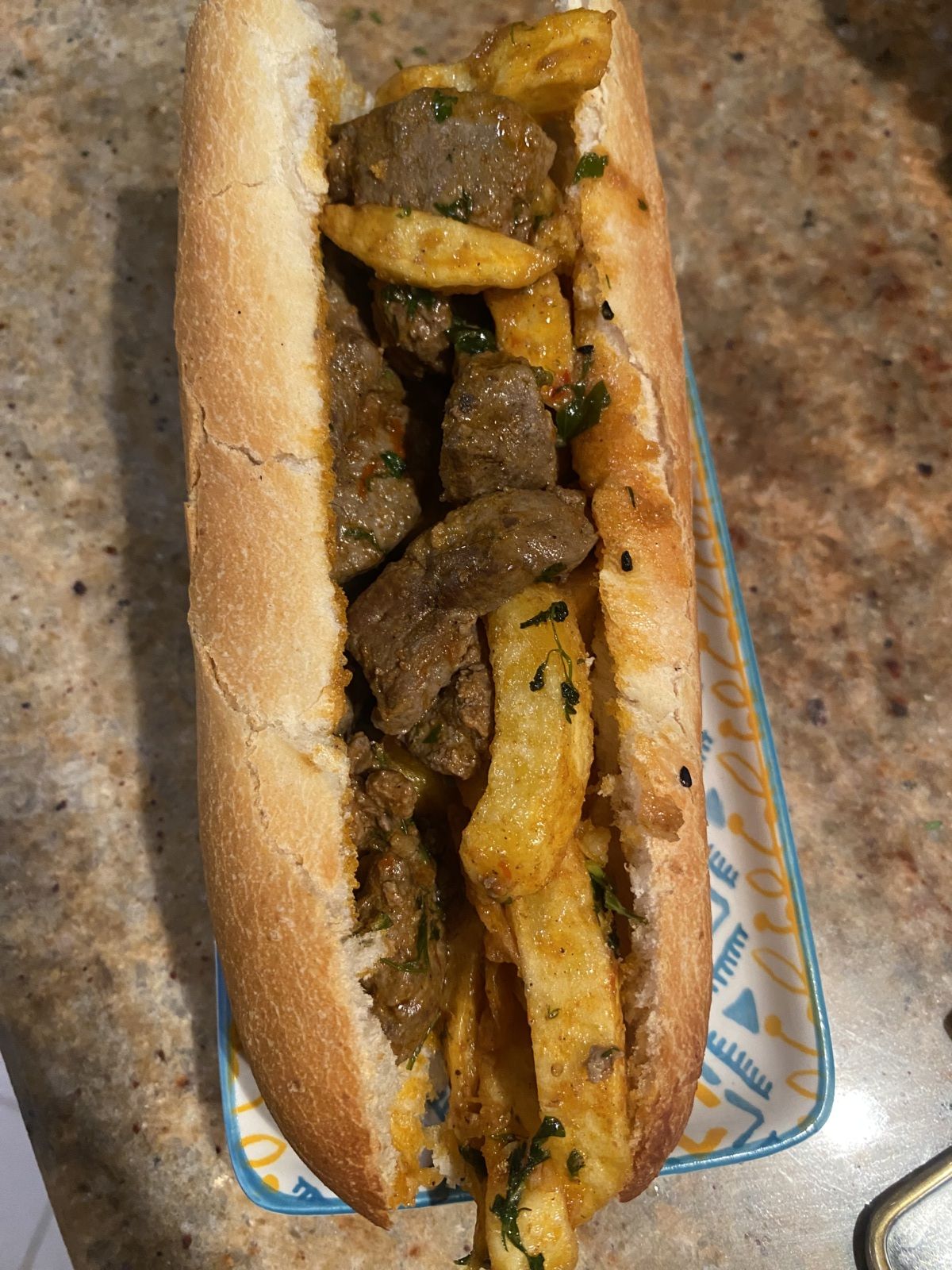 Sandwich Kebda( foie ) à 🇩🇿 - Cuisine Algérienne